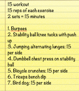 BeEmbraced: 15 Workout (15 reps, 15 minutes)