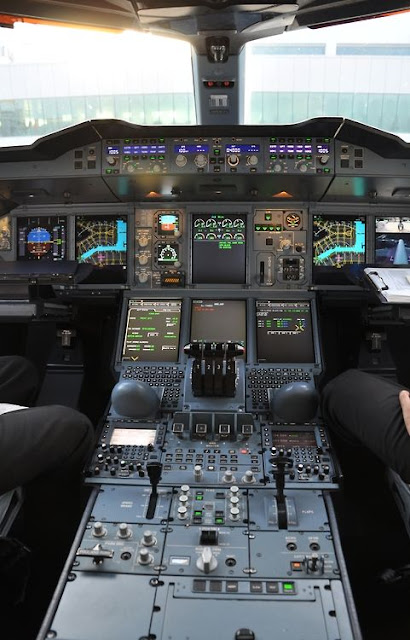 Aerospace and Engineering: Airbus A-380 cockpit