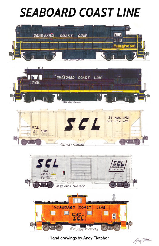 Andy Fletcher Blog-: A Seaboard Coast Line Freight Train at Hamlet ...