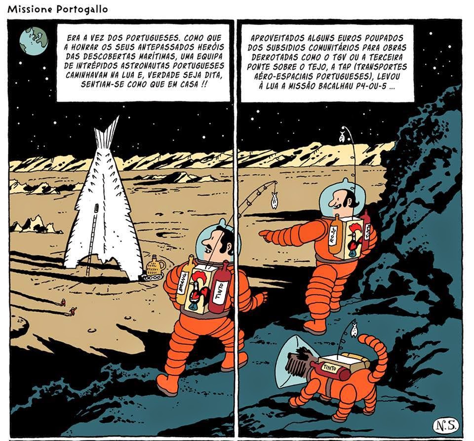 Tintin em Portugal: Cartoon de Nuno Saraiva - Missione Portogallo