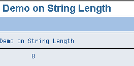 Finding String Length in SAP ABAP. | SAP ABAP Online Tutorials