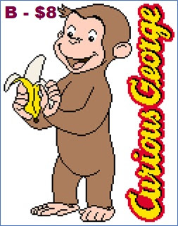 EASY PATTERNS: Curious George cross-stitch pattern