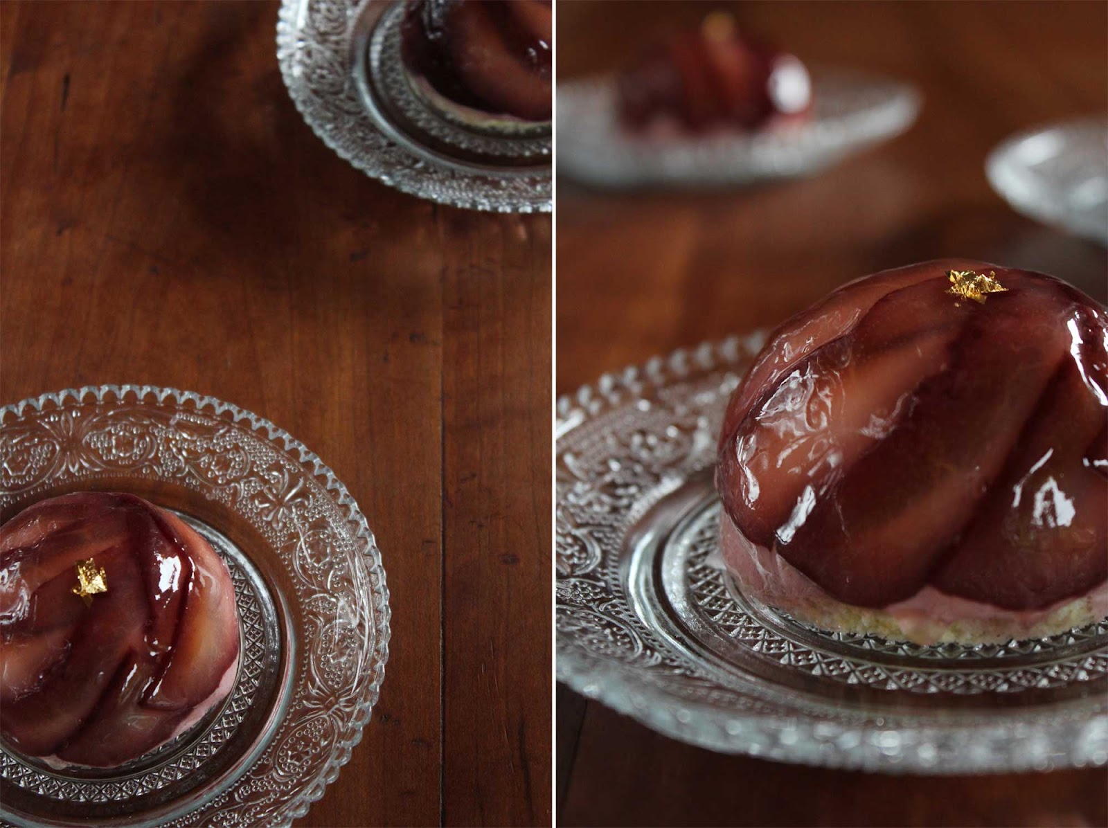 - fleur du poirier -: Pear Domes Entremet. Birnen Entremet.