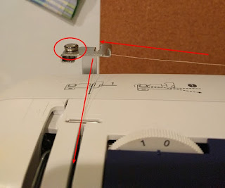 Tiny Scraps: How to Thread a Sewing Machine