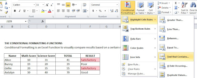 Teacher s Corner CONDITIONAL FORMATTING In MS Excel Teacher s Corner CONDITIONAL FORMATTING In MS Excel