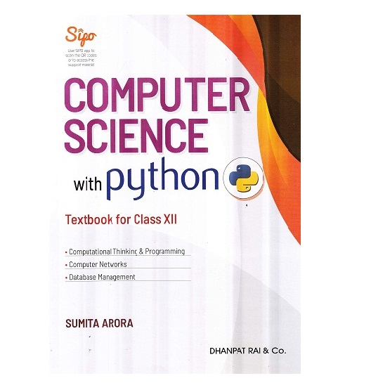 Computer Science With Python Textbook Class 12 (English Medium,Sumita ...