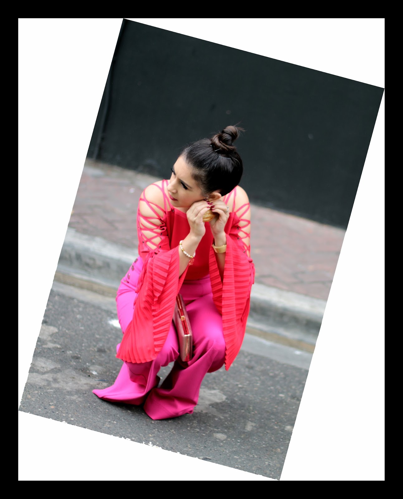 COLOR BLOCKING: RED + PINK COMBO | Anyelina Guzman