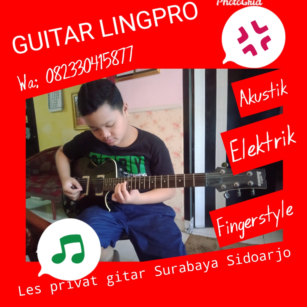 LES/KURSUS PRIVAT GITAR SURABAYA GURU DATANG KERUMAH. WA: 082330415877 ...