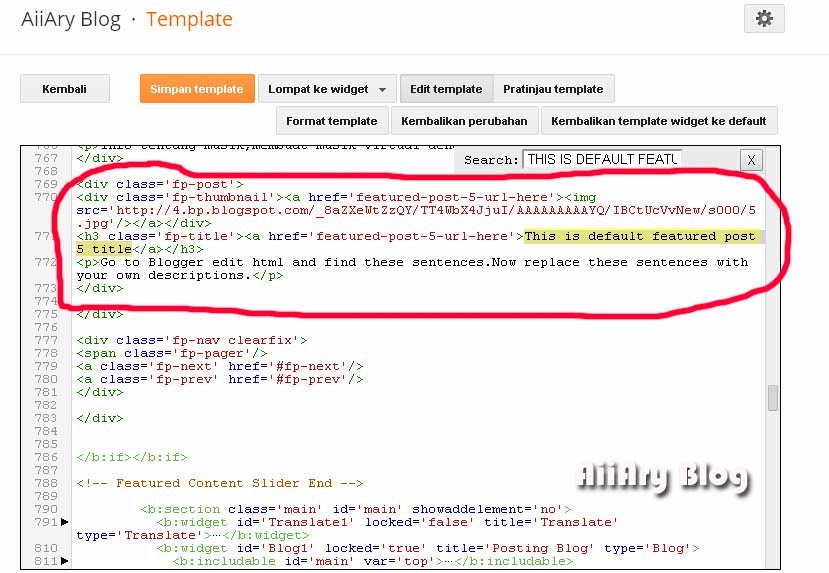 Cara mudah mengubah tampilan slide show di Blog ~ AiiAry Blog