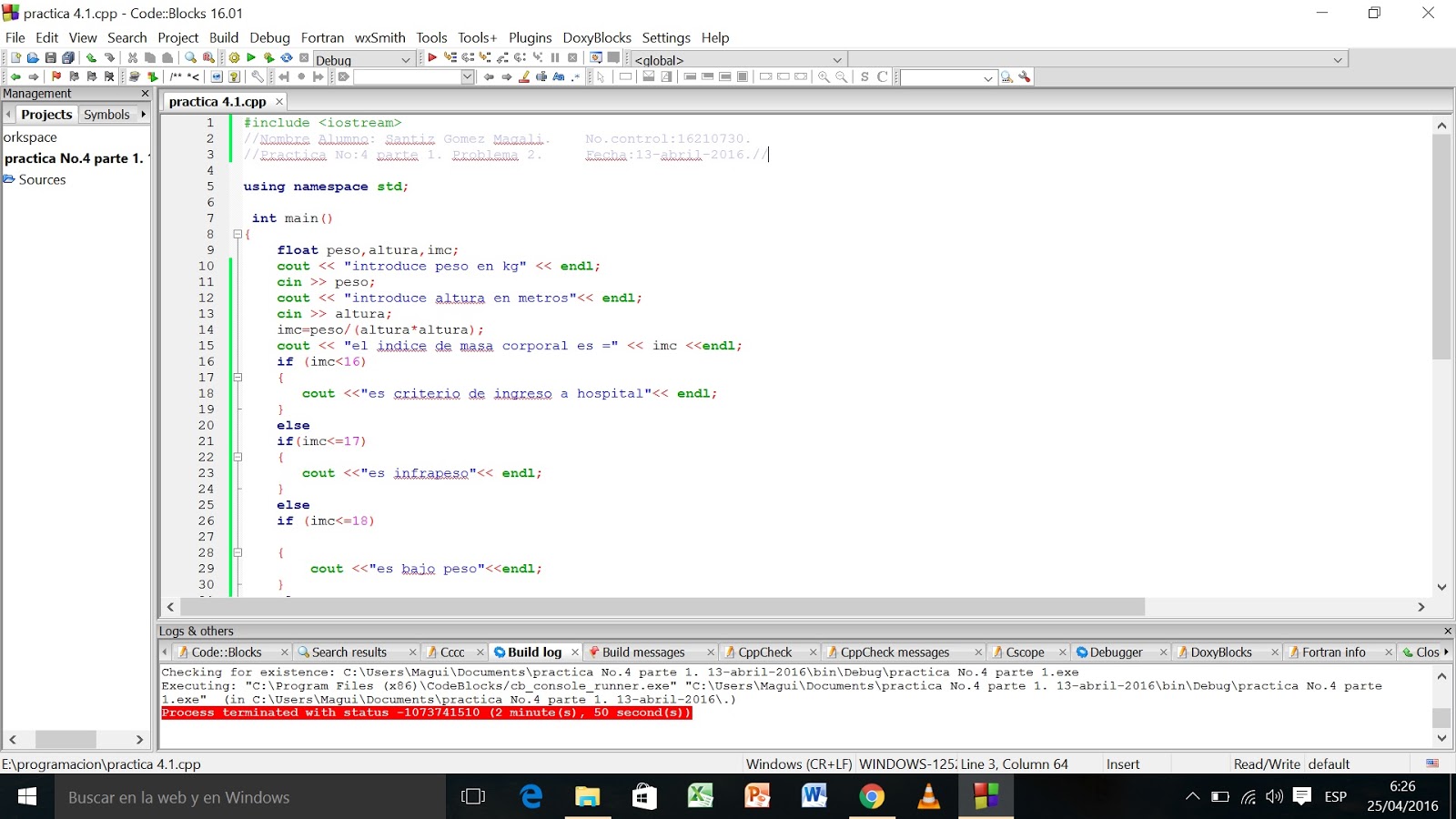 Fundamentos de Programacion Equipo 3: Practica 4