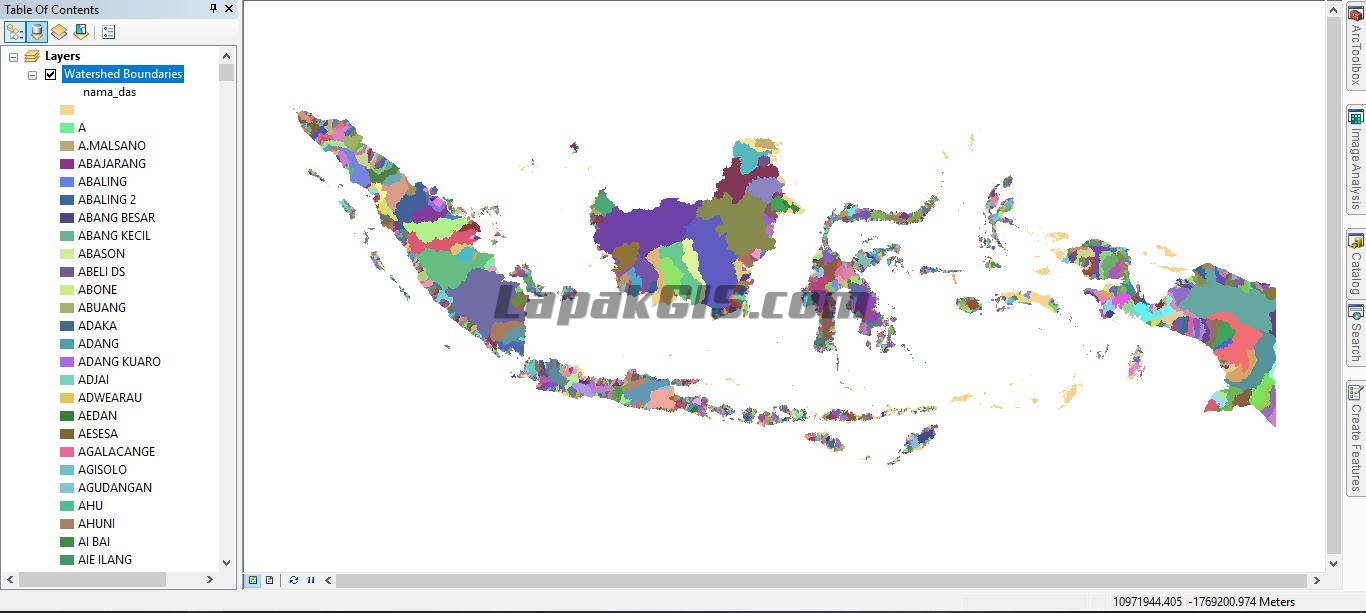 Data SHP (Shapefile) Peta DAS Indonesia Terbaru - Lapak GIS