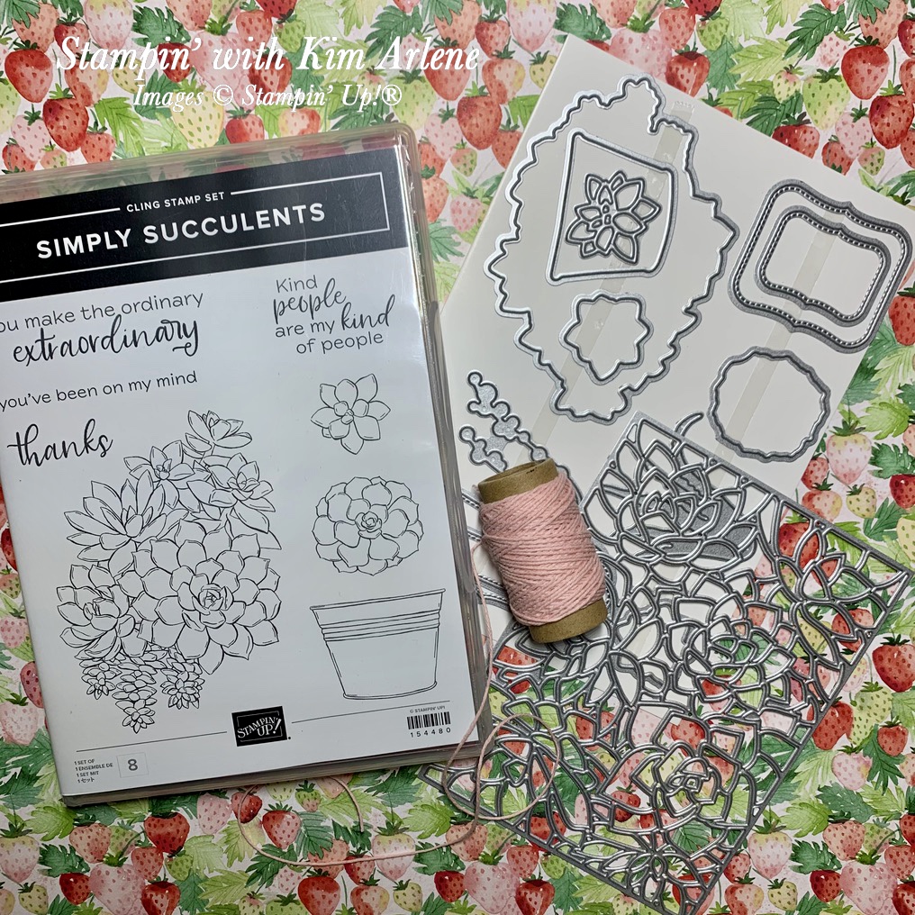 Stampin’ with Kim Arlene: Simply Succulents - Berry Delightful Card