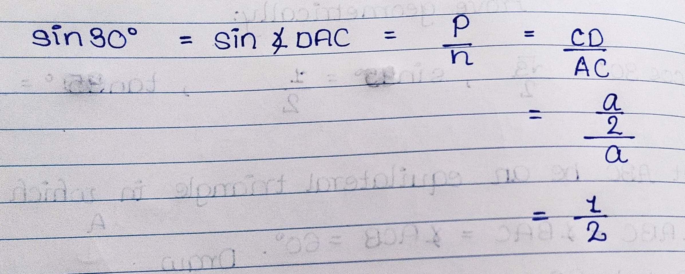 Prove geometrically, the value of sin30°, cos30° and tan30 ...