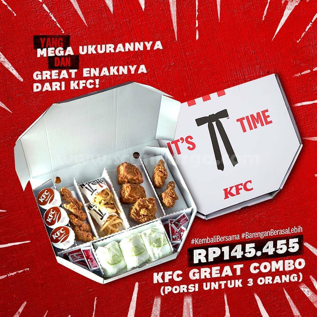 Baru! Paket KFC Mega Combo & Great Combo harga mulai Rp 145.455 - scanharga