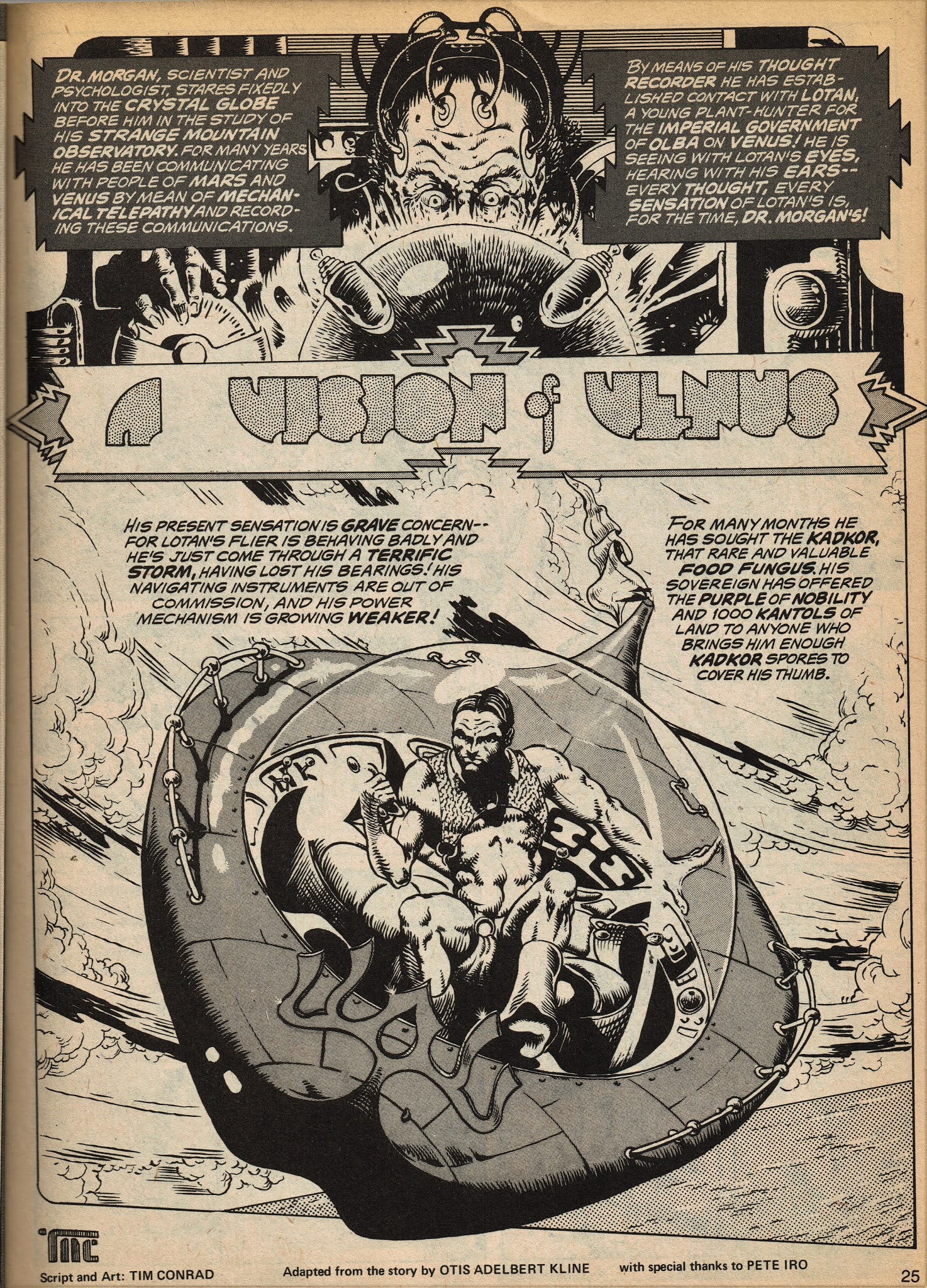 Cap'n's Comics: A Vision of Venus Splash by Tim Conrad