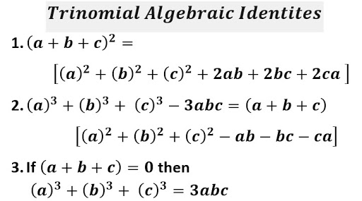 Mathematics : Mathematics Formula Algebra - Identities