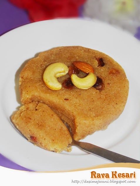 Rava Kesari | Semolina Pudding | Indian Dessert - Desi Mejwani