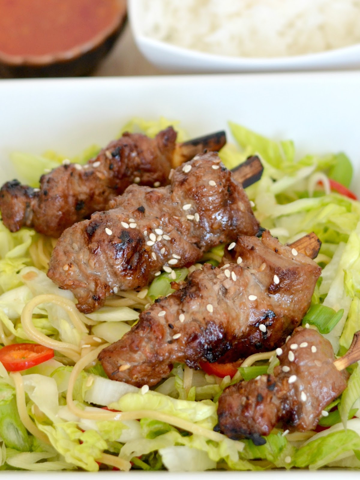 The Crazy Kitchen: BBQ Asian Beef Skewers