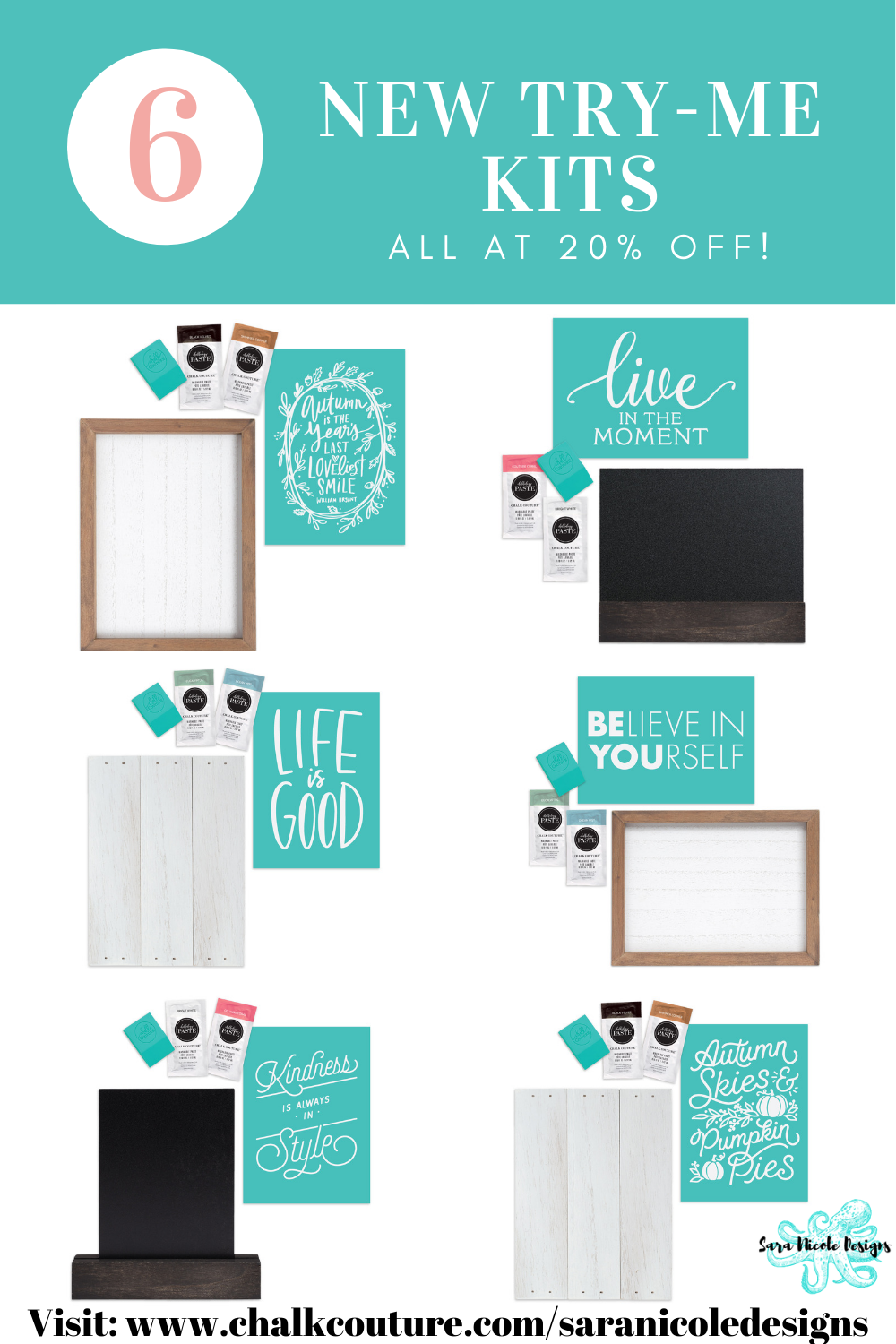 Sara Nicole Designs: 6 new Try-Me Kits added! Check them out!