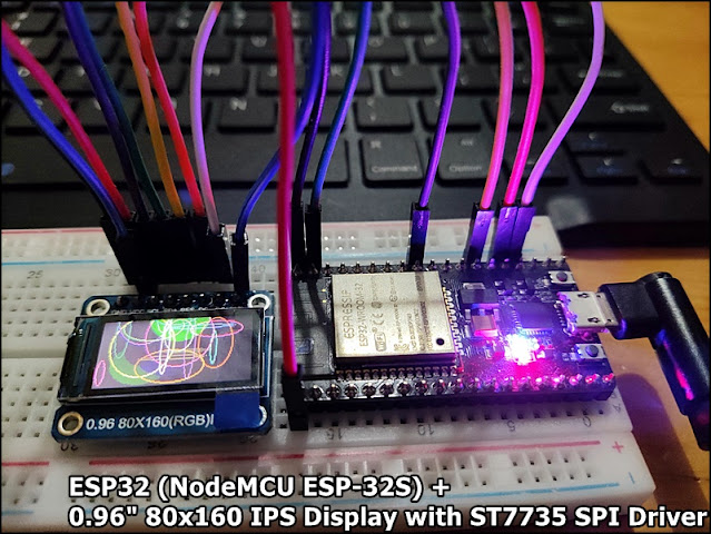 Arduino Er Esp32 Display With 096 80x160 Spi St7735 Ips Display 2940