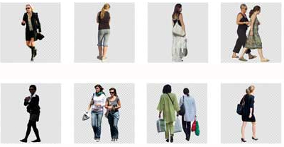 Fab Lab Madrid CEU: 2D Cut-out People, Trees and Textures