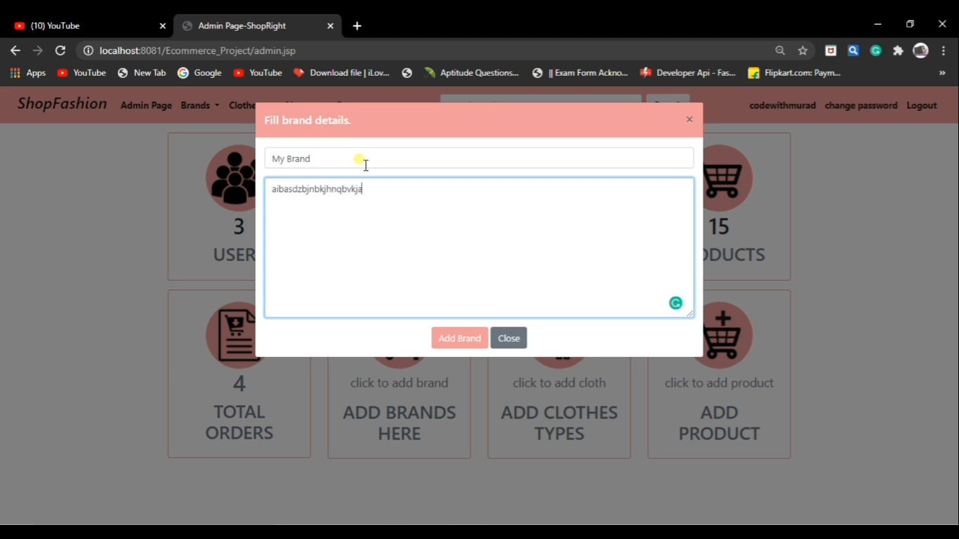 Online Cloth Shopping Project in JSP & Servlet + MySQL + Java + PayPal ...