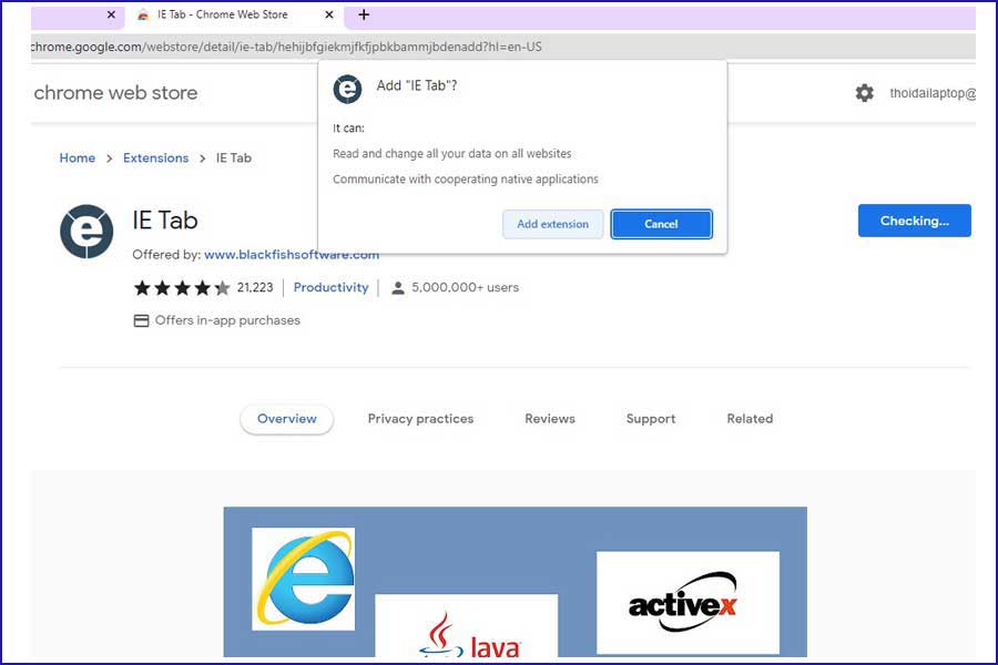Hướng Dẫn Cài Đặt Và Sử Dụng IE Tab Trong Google Chrome