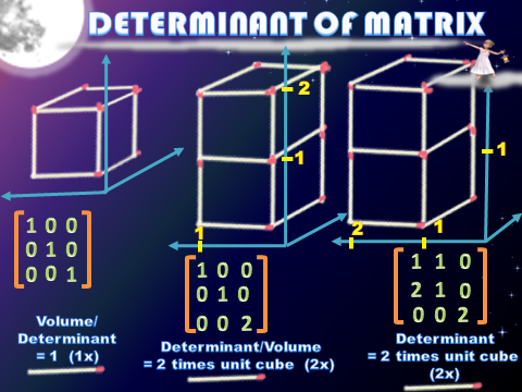 VISUALIZING MATHS & PHYSICS : PURPOSE OF DETERMINANT OF A MATRIX IN ...