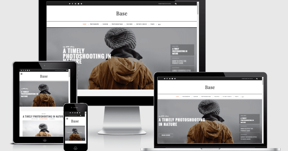 Base Responsive Modern Blogger Theme