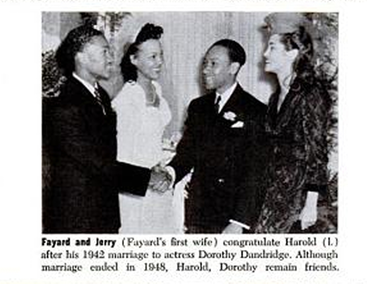 Dorothy Dandridge, Angel Face: Harold Nicholas, Husband 1