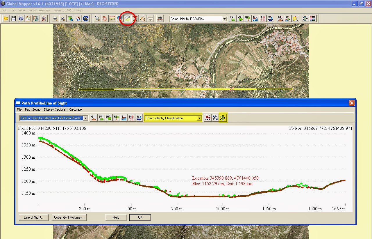 Global Mapper: herramientas LIDAR. - EspanaMapa
