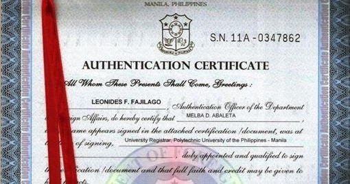 the viewing deck: DFA Red Ribbon Authentication Process