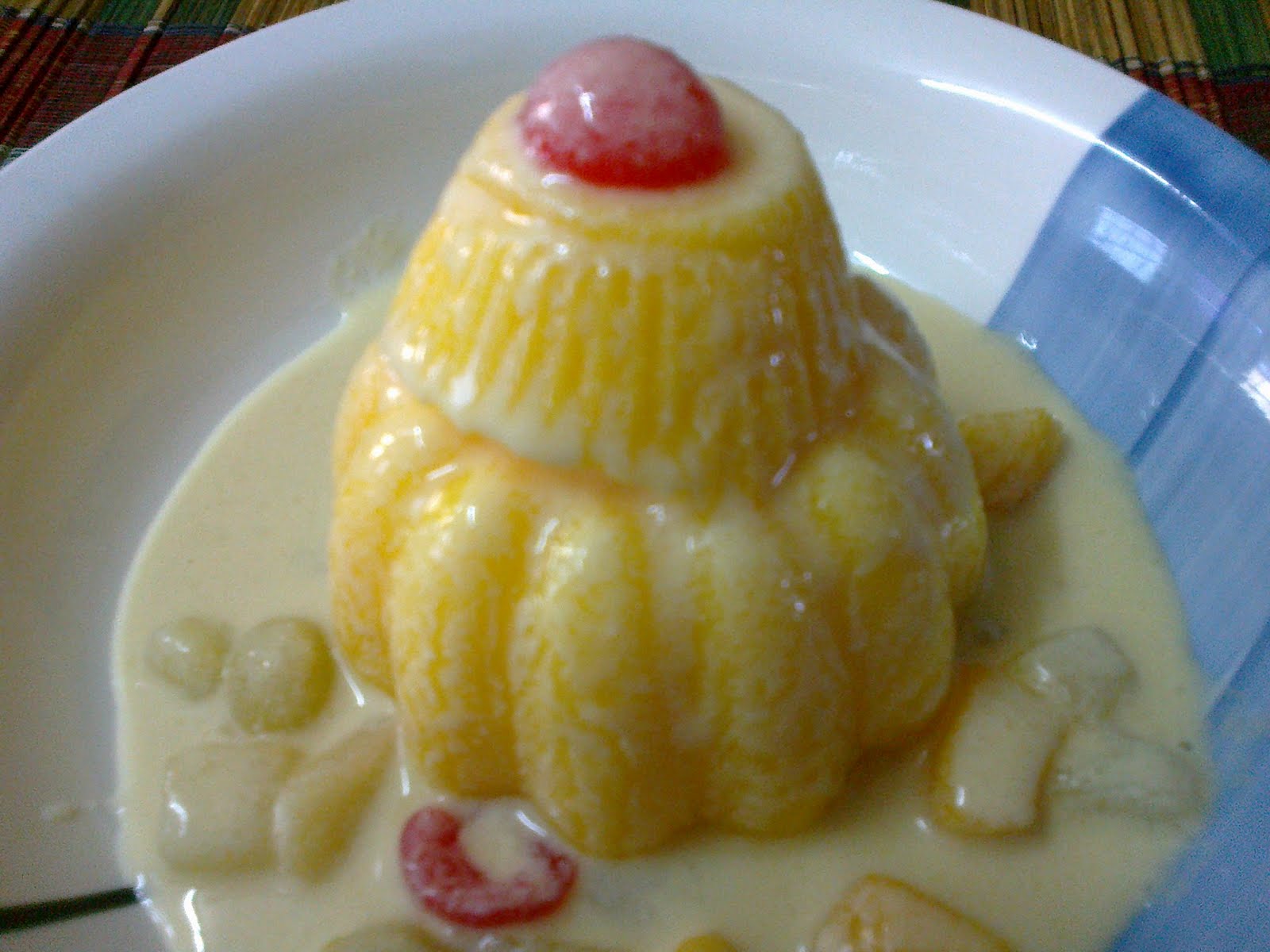 Jom Masak Masak: Custard Pudding wth fruit cocktail hulalaa