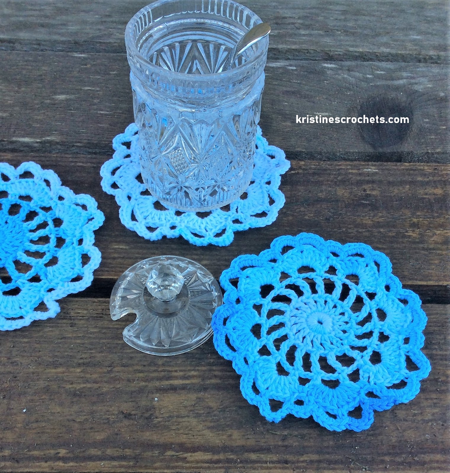 KristinesCrochets : Crochet Lace Coaster Free Pattern