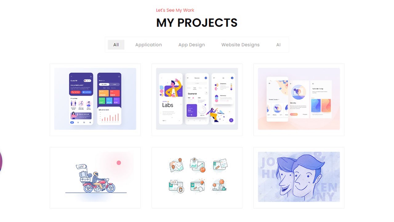 How To Create A Project Section Using Html Css And Javascript