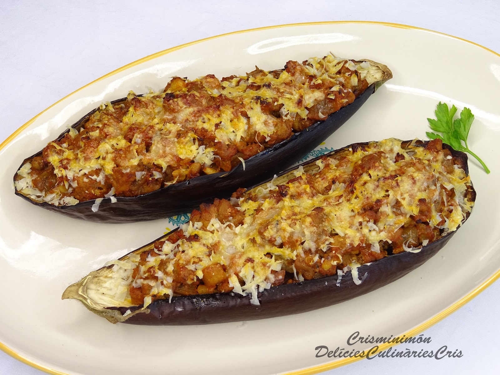 Delicies Culinaries Cris: Berenjenas rellenas de carne
