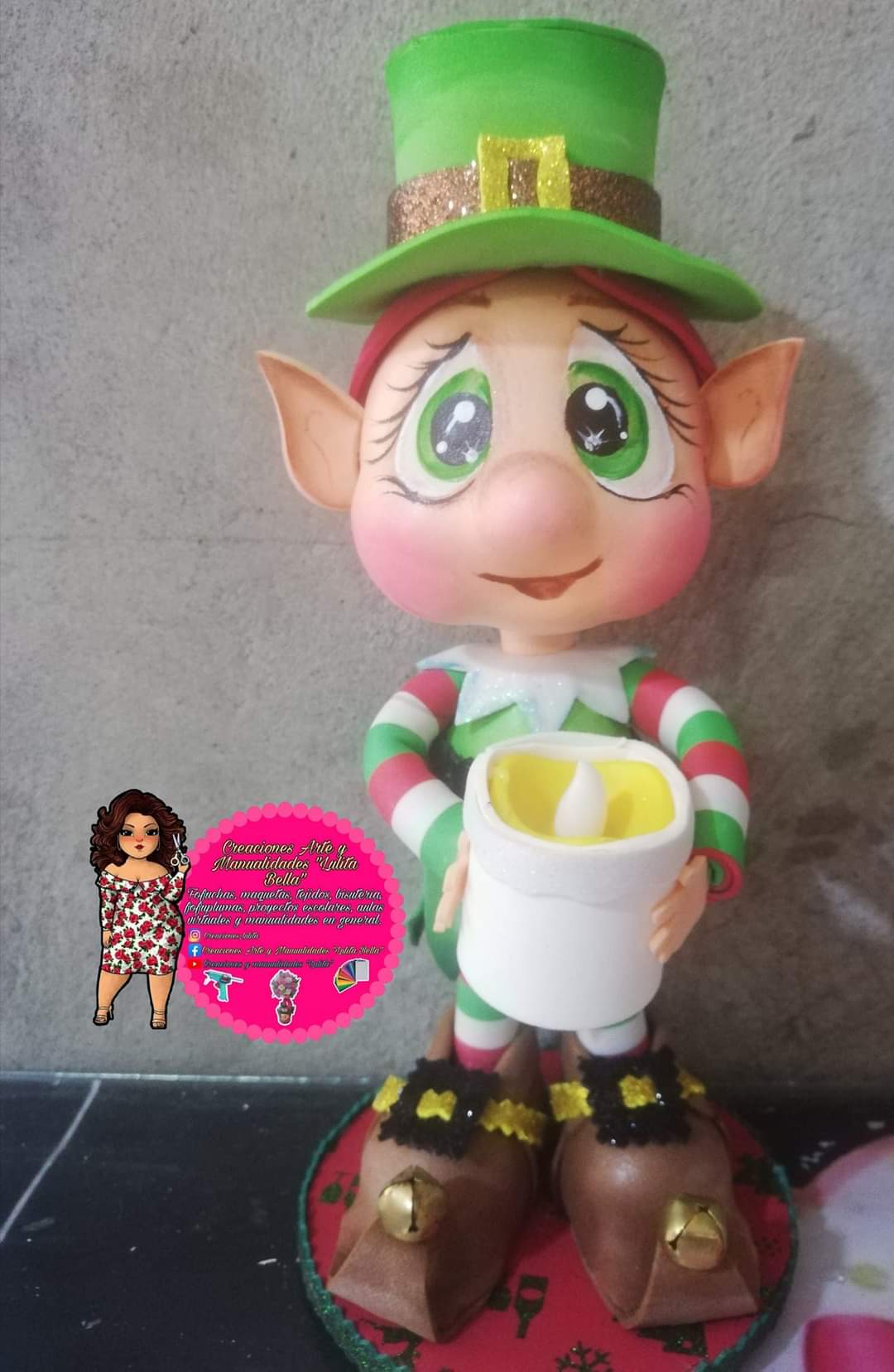 Molde duende da sorte grátis para imprimir: Artes em EVA - Ver e Fazer