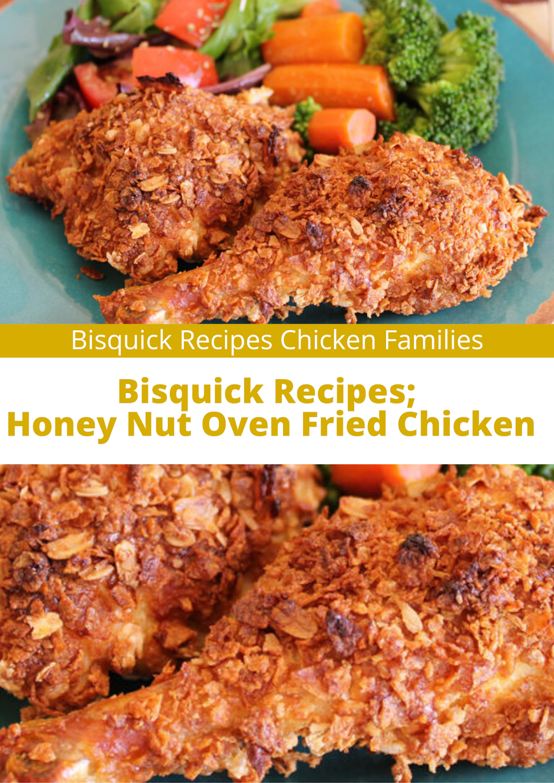 Bisquick Recipes; Honey Nut Oven Fried Chicken