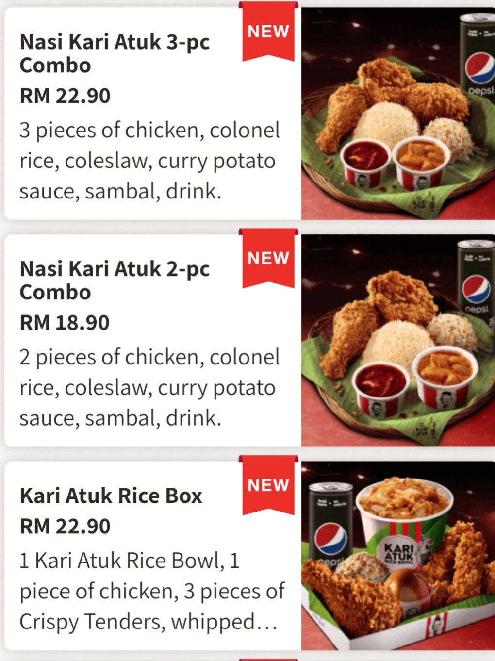Berjaya Juga Cuba Nasi Kari Atuk KFC Yang Orang Kata Sedap tu. Sedap Ke ...
