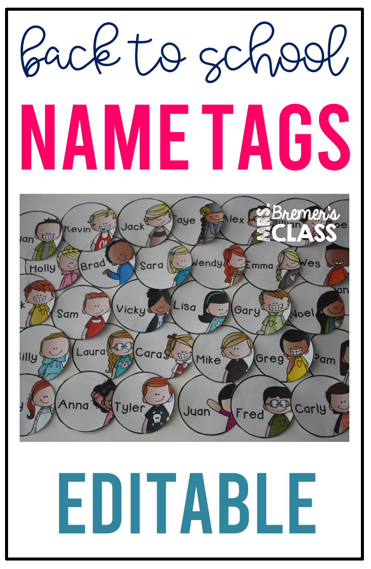 Editable Classroom Name Tags and Labels | Mrs. Bremer's Class