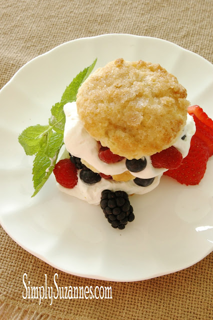 Simply Suzanne's AT HOME: very berry sour cream shortcakes