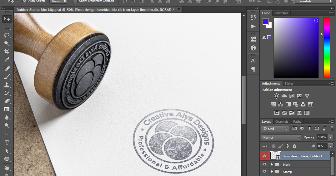 Stamp Logo Mockup | Photoshop Tutorial
