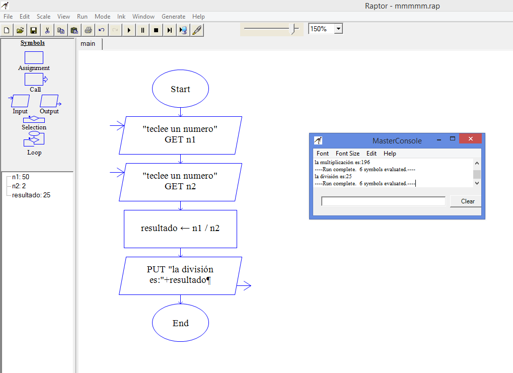 operaciones basicas con raptor