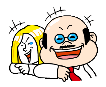 Line Sticker Moon And James