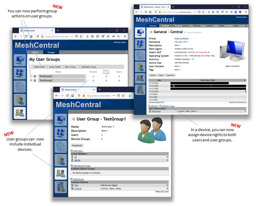 MeshCentral - Improved Access Control, Batch Operations, User Consent ...