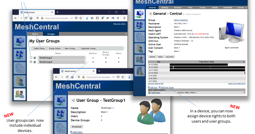 MeshCentral - Improved Access Control, Batch Operations, User Consent ...