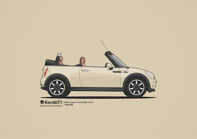 KombiT1: Mini Cooper Convertible S R52 Vector flat design