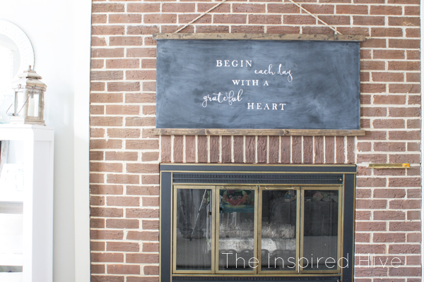 The Easiest DIY Farmhouse Chalkboard | The Inspired Hive