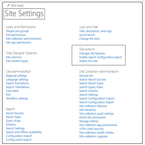 Save site as template option in sharepoint online
