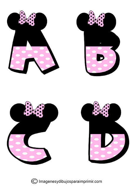 Letras de minnie mouse para imprimir-Colorear dibujos,letras ...